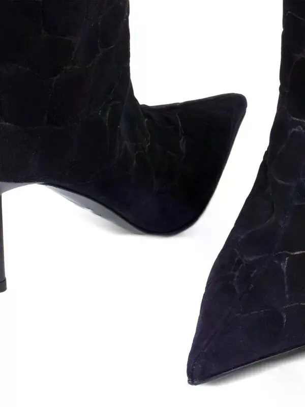 LE SILLA Bella Croc-effect Knee-high Boots