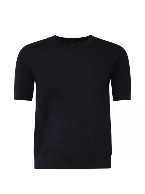 Max Mara Short-sleeve Knit Top - Black