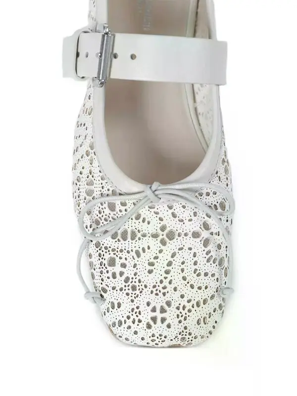 ANN DEMEULEMEESTER Zoey Lace-effect Lasered Ballet Flats - White