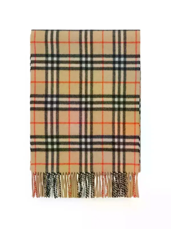 Burberry 格纹羊绒围巾 - Neutrals