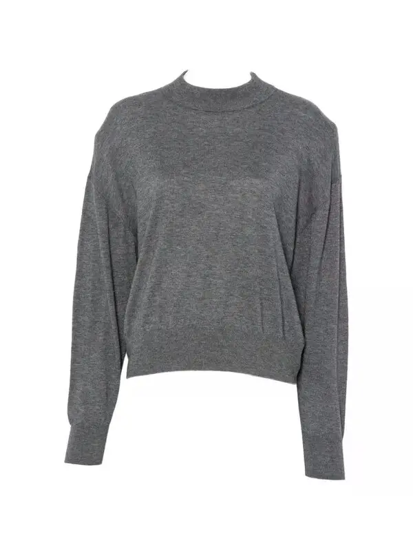 THE FRANKIE SHOP Rue Padded-shoulder High-neck Sweater - Grey