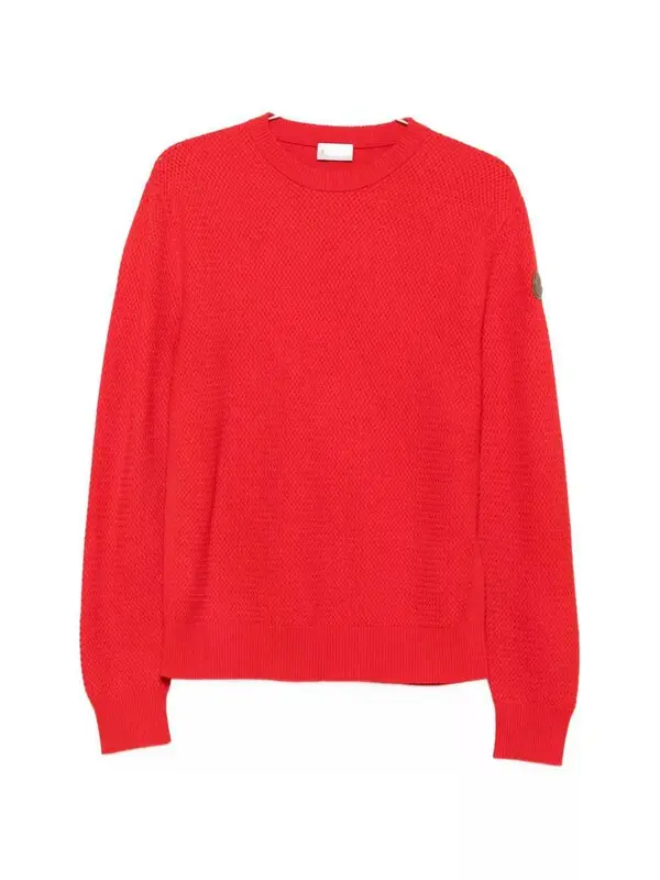Moncler Waffle-knit Logo-patch Sweater