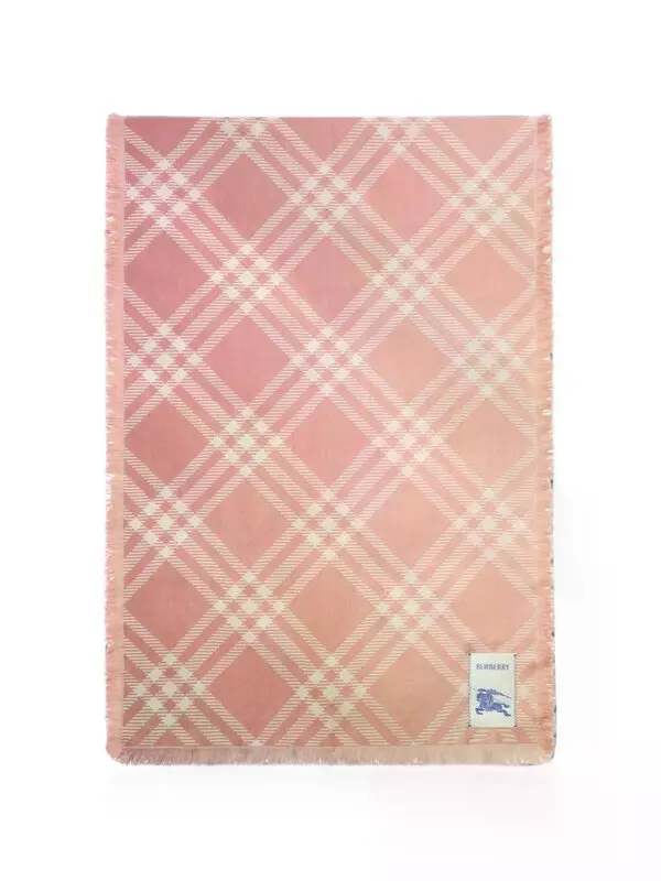 Burberry 渐变格纹丝毛混纺围巾 - Pink