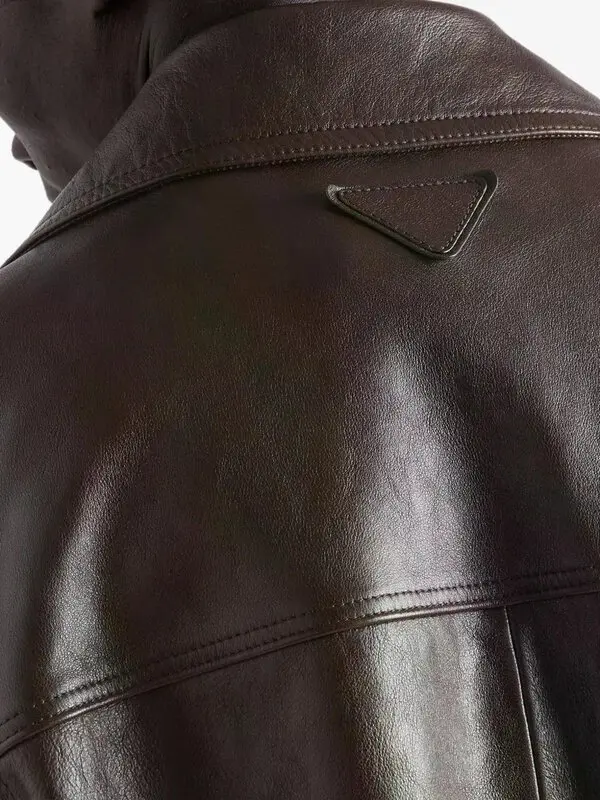 Prada Nappa Leather Caban Jacket