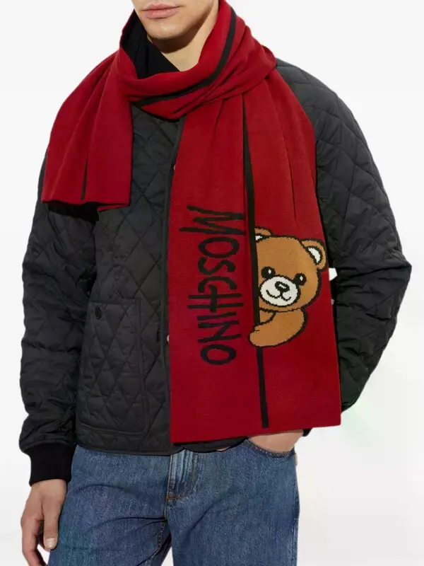 Moschino Teddy Bear-logo Scarf
