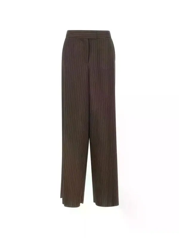 Marella Pinstripe-pattern Palazzo Pants - Brown