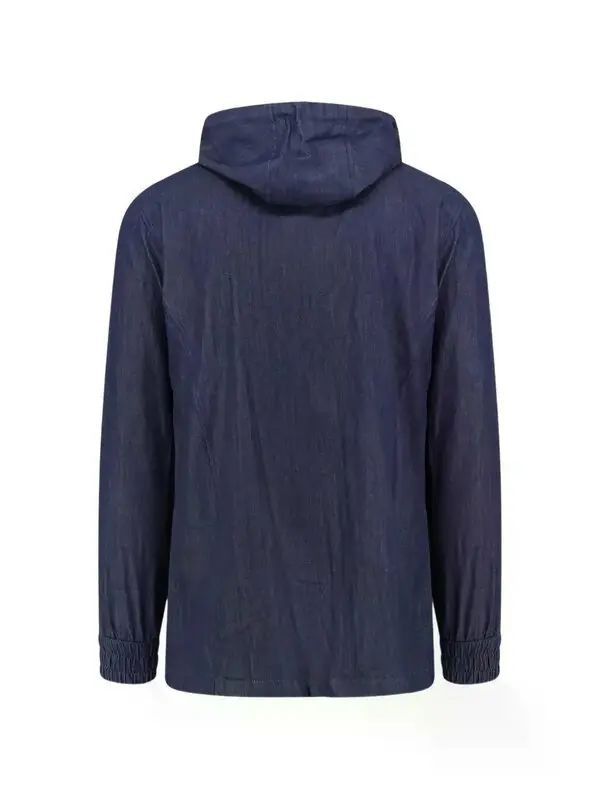 Kiton Zip-up Drawstring Lightweight Jacket - Blue