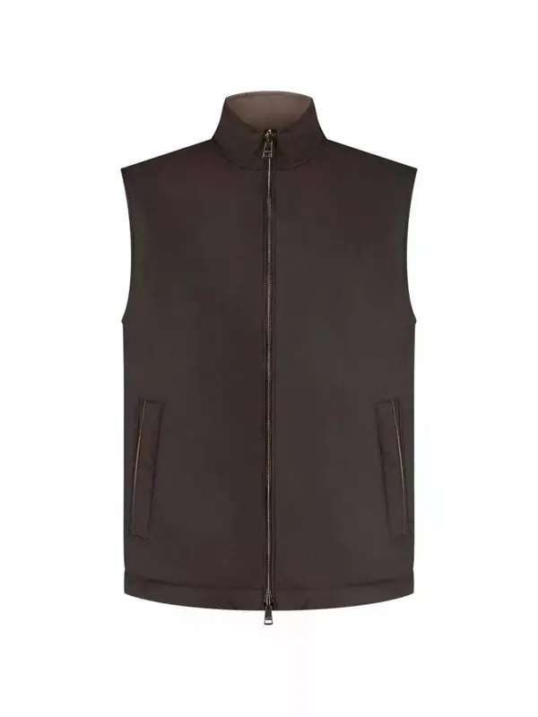 Paul & Shark Zip-up Gilet - Brown