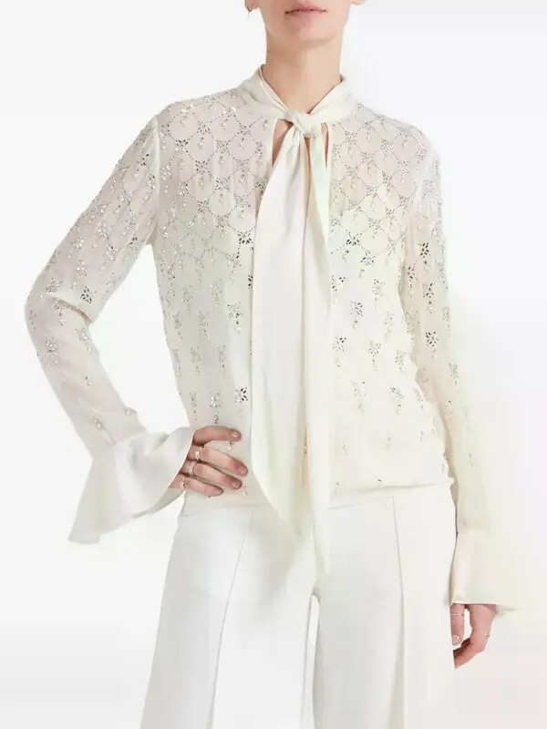 TEMPERLEY LONDON Gallantry Crystal-embellished Blouse