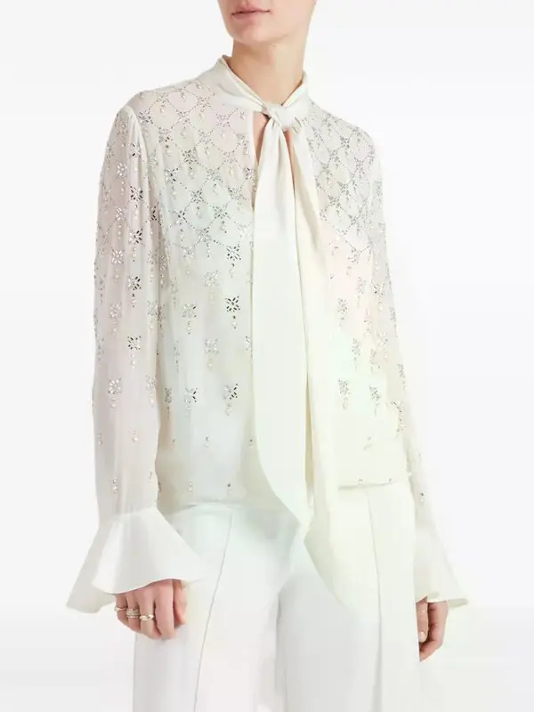 TEMPERLEY LONDON Gallantry Crystal-embellished Blouse