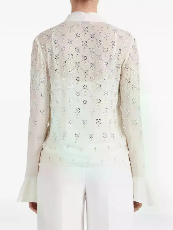 TEMPERLEY LONDON Gallantry Crystal-embellished Blouse