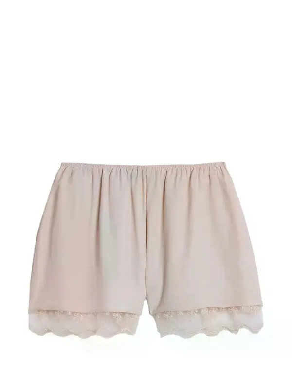 Simone Rocha Lace-trim Shorts - Neutrals
