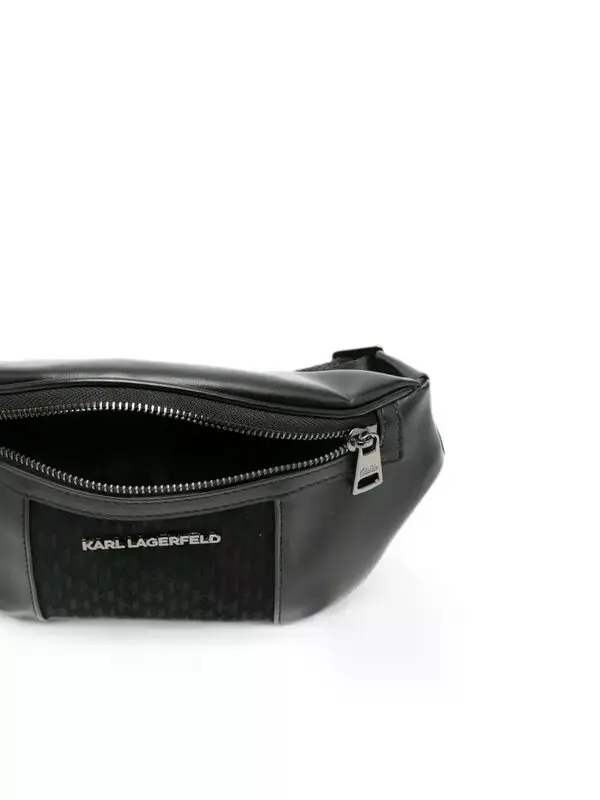 Karl Lagerfeld Logo-plaque Monogram-pattern Belt Bag