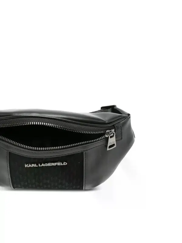 Karl Lagerfeld Logo-plaque Monogram-pattern Belt Bag