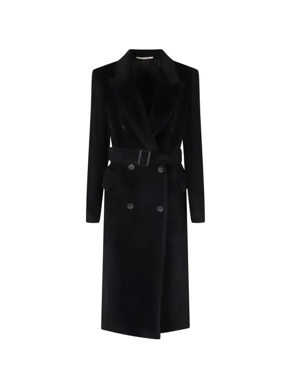 Tagliatore Double-breasted Belted Coat