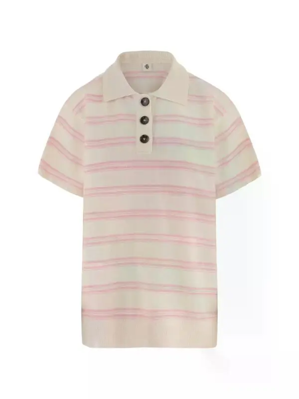 THE GARMENT Como Dads Striped Short-sleeve Polo Shirt