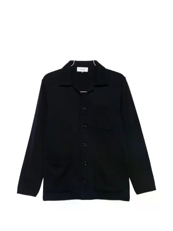 LARDINI Button-up Patch-pocket Jacket - Blue