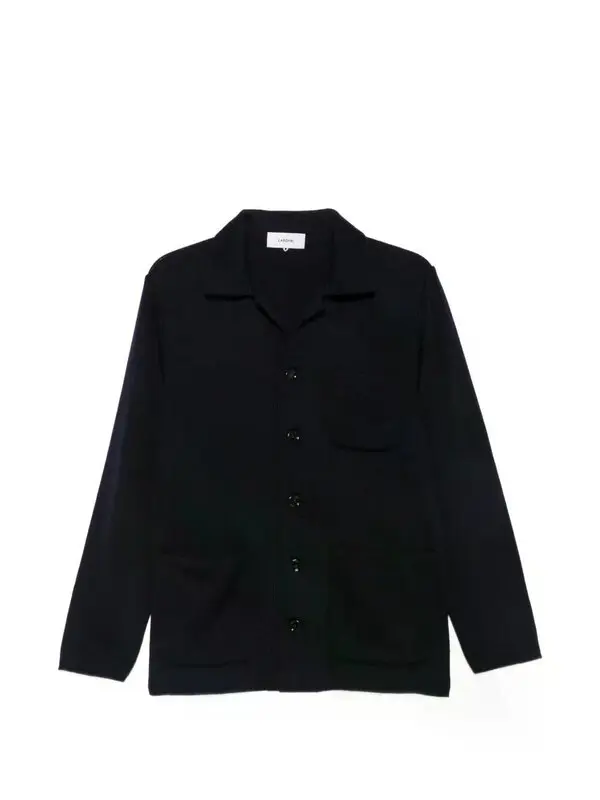 LARDINI Button-up Patch-pocket Jacket - Blue