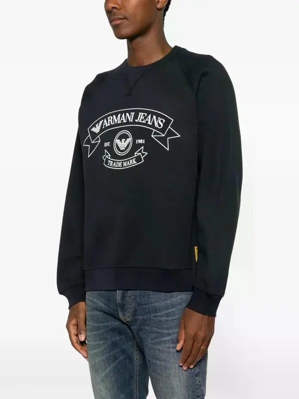 Emporio Armani Logo Print Raglan Sleeve Sweatshirt