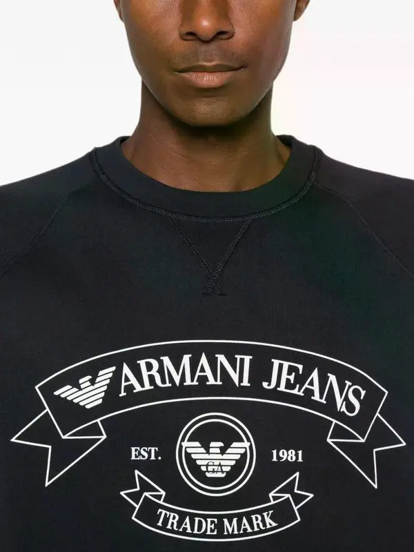 Emporio Armani Logo Print Raglan Sleeve Sweatshirt