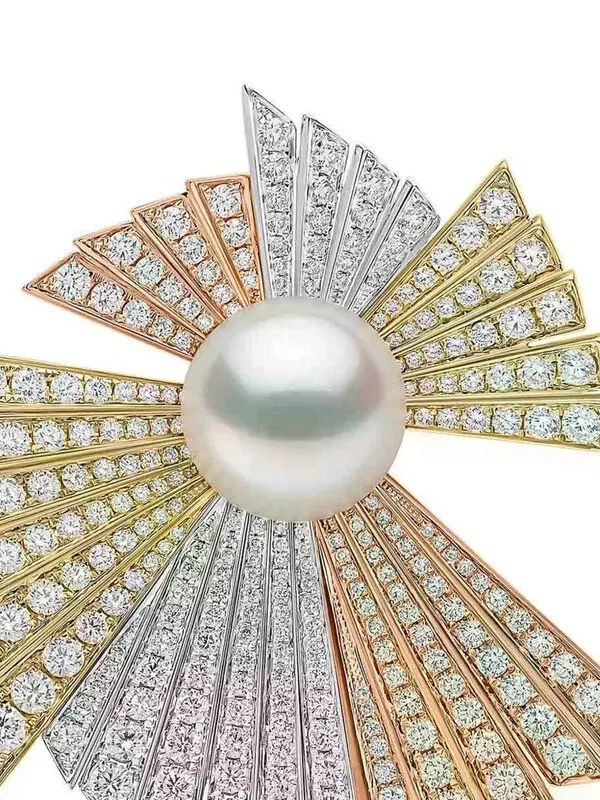 Yoko London Pearl Diamond Brooch