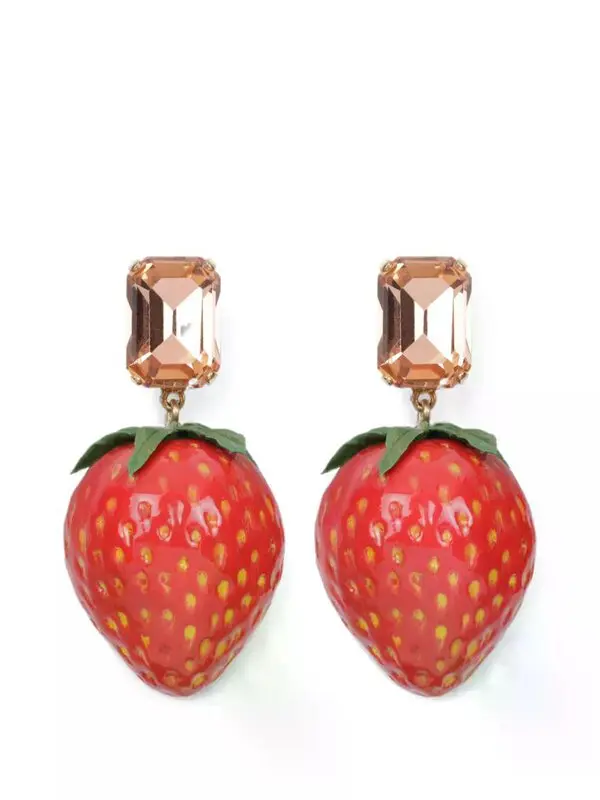 JENNIFER BEHR Fragola Strawberry Earrings - Red