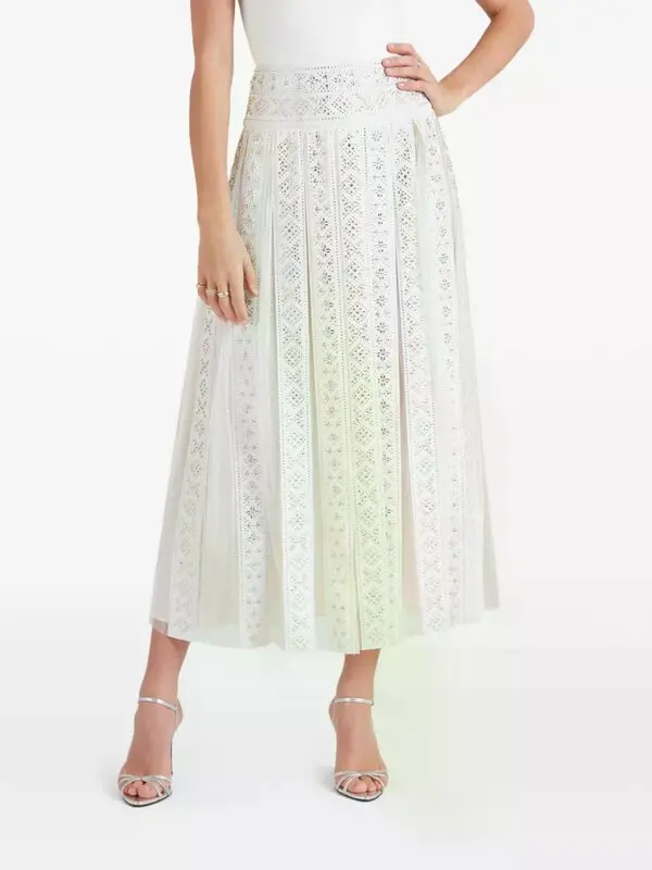 TEMPERLEY LONDON Gallantry Midi Skirt - Neutrals
