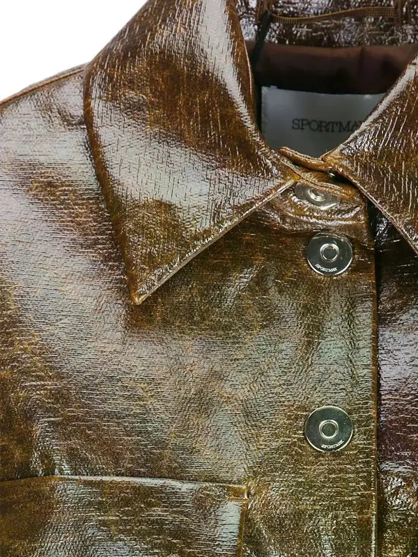 Sportmax Belted Cracked-effect Jacket