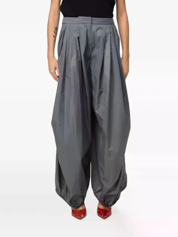 Emporio Armani Lightweight Nylon Wide-leg Trousers - Grey