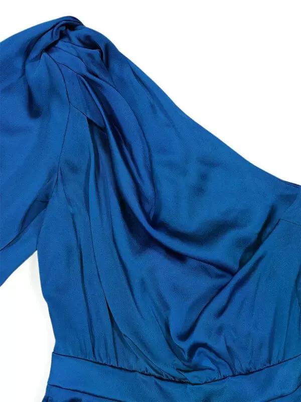 Stella McCartney One-shoulder Satin Jumpsuit - Blue