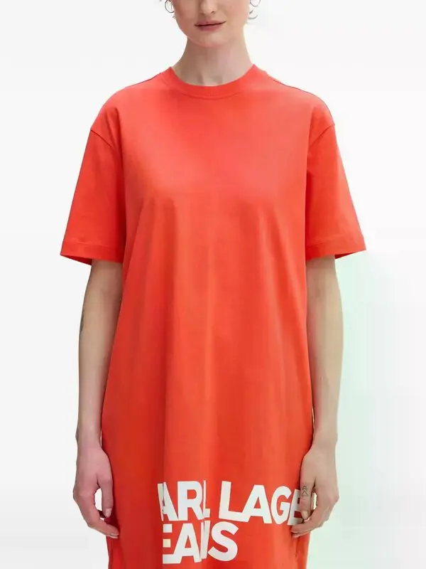 Karl Lagerfeld Logo-print T-shirt Dress - Red