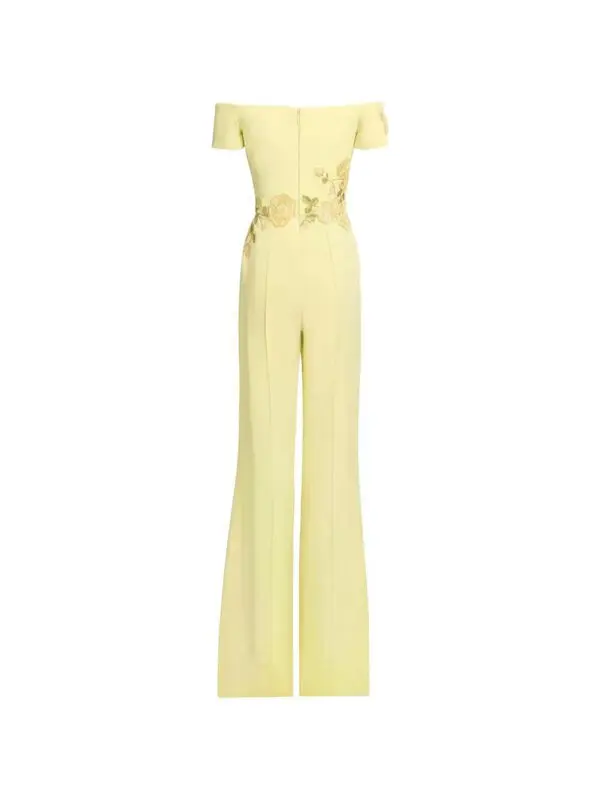 Elie Saab Candy Floral-embroidered Off-shoulder Jumpsuit
