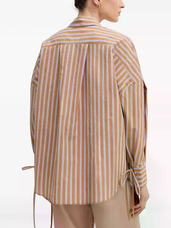 SESSUN Armando Striped Tie-cuff Shirt