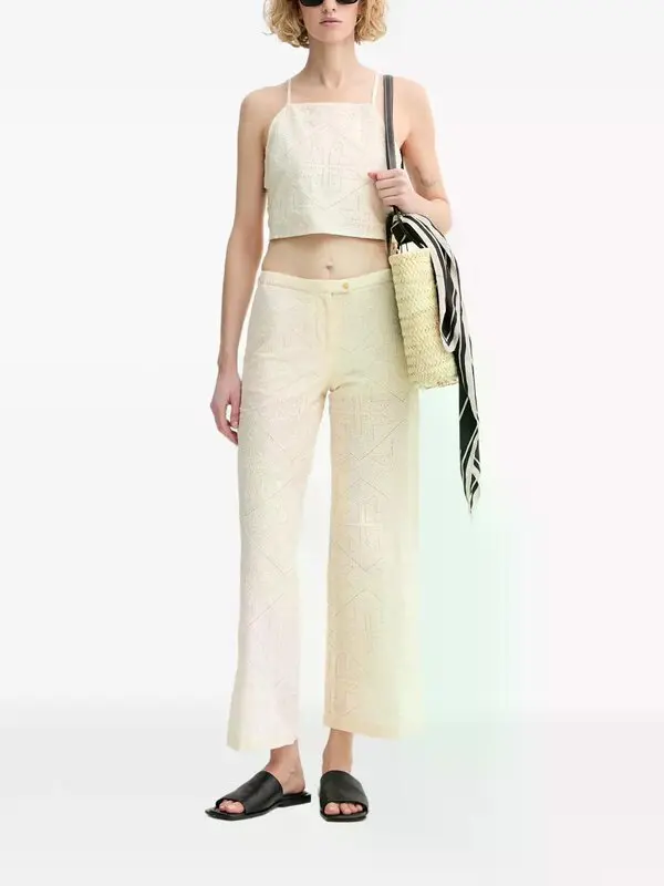SESSUN Allindy Embroidered Flared Trousers