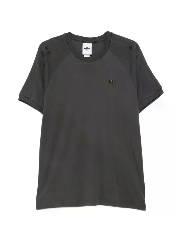 Adidas Raglan-sleeve Logo-patch T-shirt - Grey