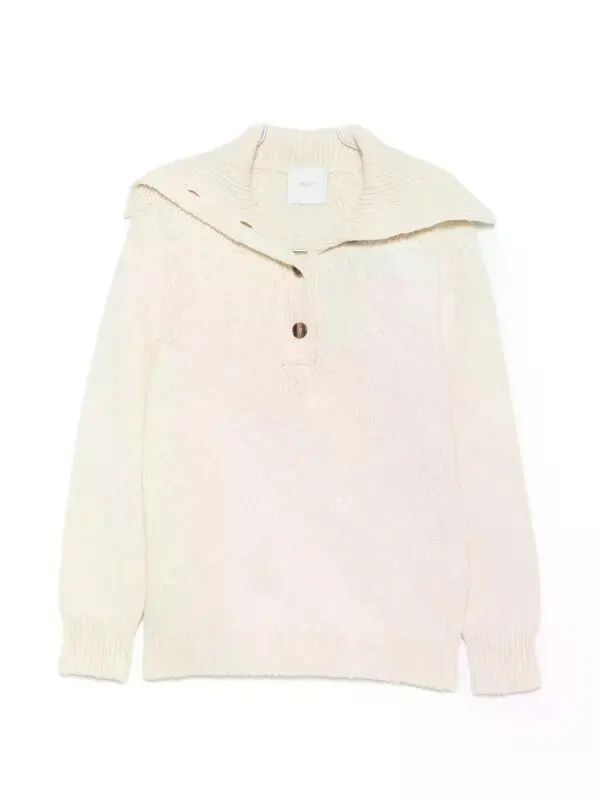 Malo Button-up Sailor-collar Knit