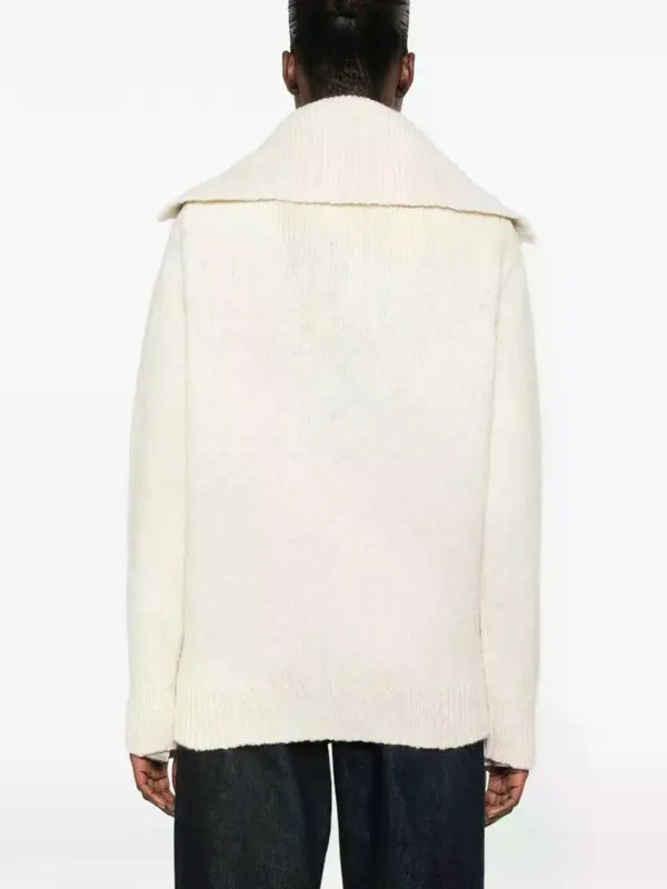 Malo Button-up Sailor-collar Knit
