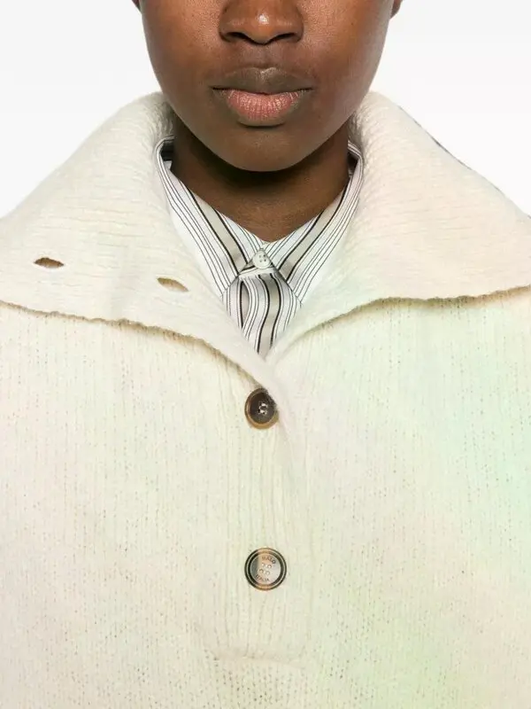 Malo Button-up Sailor-collar Knit