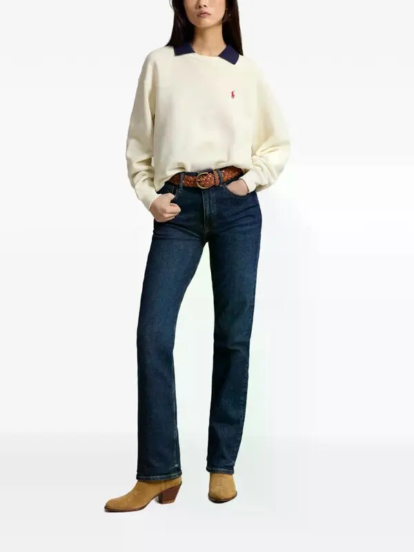 Polo Ralph Lauren Logo-embroidered Contrast Collar Sweatshirt