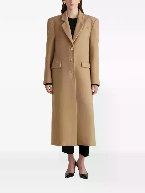 VIOLANTE NESSI Verga Single-breasted Padded-shoulder Coat