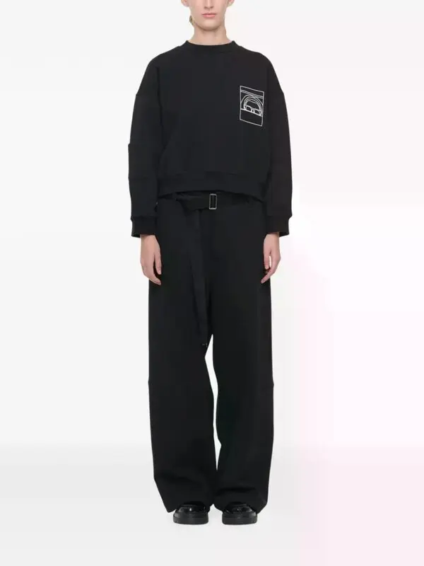 Plan C Belted Wide-leg Trousers