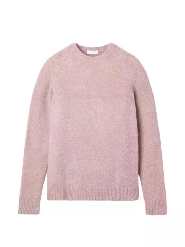 ROBERTO COLLINA Bouclé-knit Crew-neck Sweater - Pink