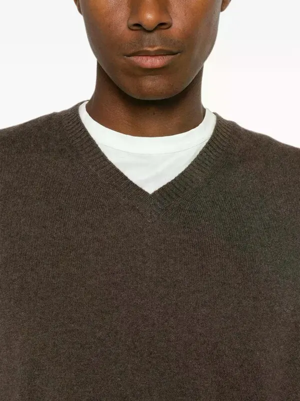 Fedeli V-neck Ribbed Trim Sweater