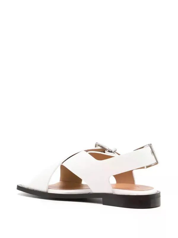 GANNI Buckled Crossover-strap Sandals