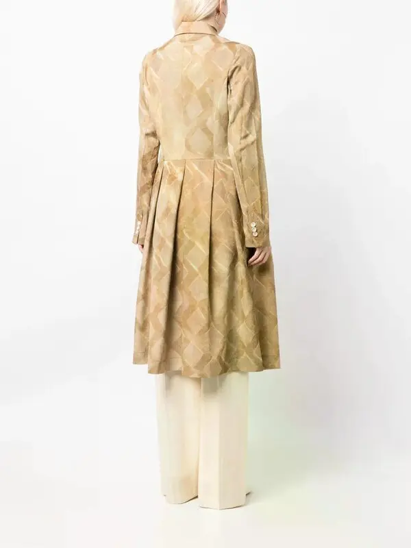 UMA WANG Diamond-pattern Single-breasted Coat