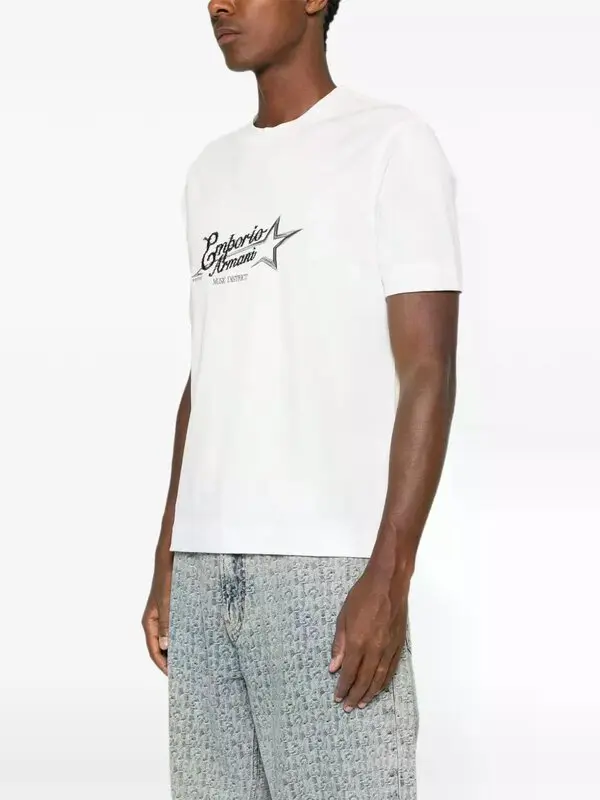 Emporio Armani Logo-embroidered T-shirt