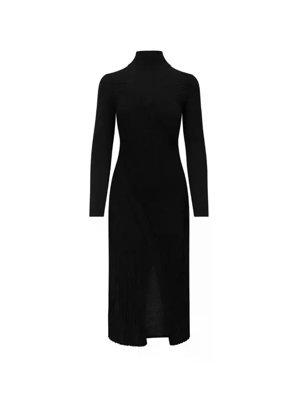 VIOLANTE NESSI Ribbed-knit Front-slit Dress