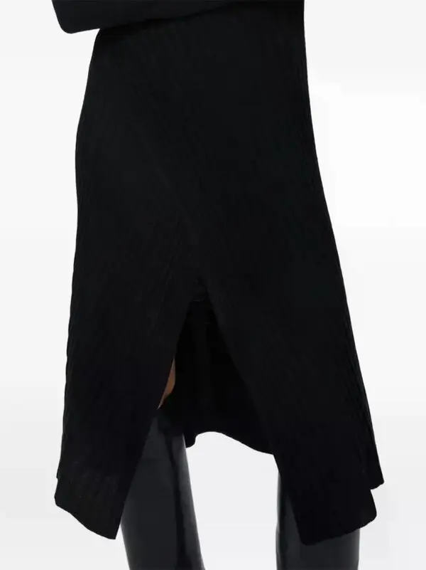 VIOLANTE NESSI Ribbed-knit Front-slit Dress