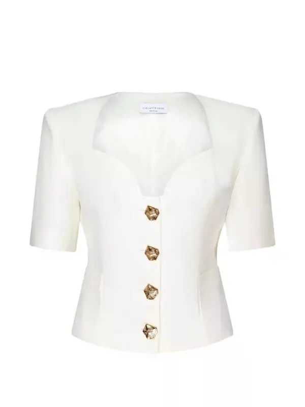 VIOLANTE NESSI Serrier Sculptural Heart-neck Top