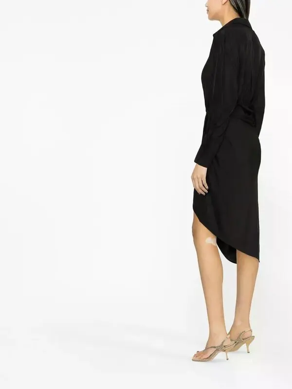 Gauge81 Gathered-front Shirt Dress